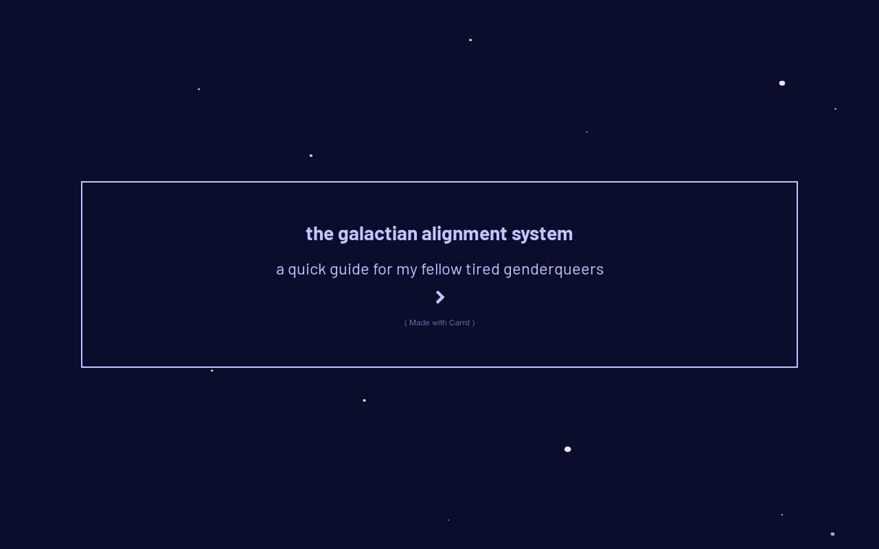 the galactian alignment system